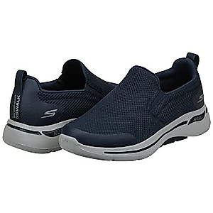 Skechers Men's Gowalk Arch Fit-Athletic Slip-On Casual Loafer Walking Shoe Sneaker, Navy/Grey, 9