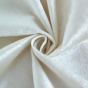 Tableclothsfactory 72"x 72" Ivory Premium Velvet Square Table Overlay Square Tablecloth Cover for Wedding Party Event Banquet