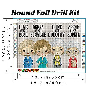 Bestact Diamond Painting Kits,Diamond Art Kit for Adults Full Round Drill,Paint with Diamond for Gift,Wall Decor