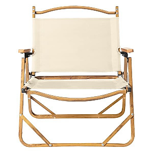 Medium Folding Chair, Portable Patio Chair, Lightweight Camping Chair with Aluminum Frame & 600D Oxford Fabric, Outdoor Lawn Chair Beach Chair, for Hiking,Fishing,Garden,Backyard,Khaki