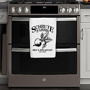 WCGXKO Funny TV Show Inspired Schrute Farms Bed & Breakfast Dwight Office Towel Housewarming Gift (Schrute Farms)