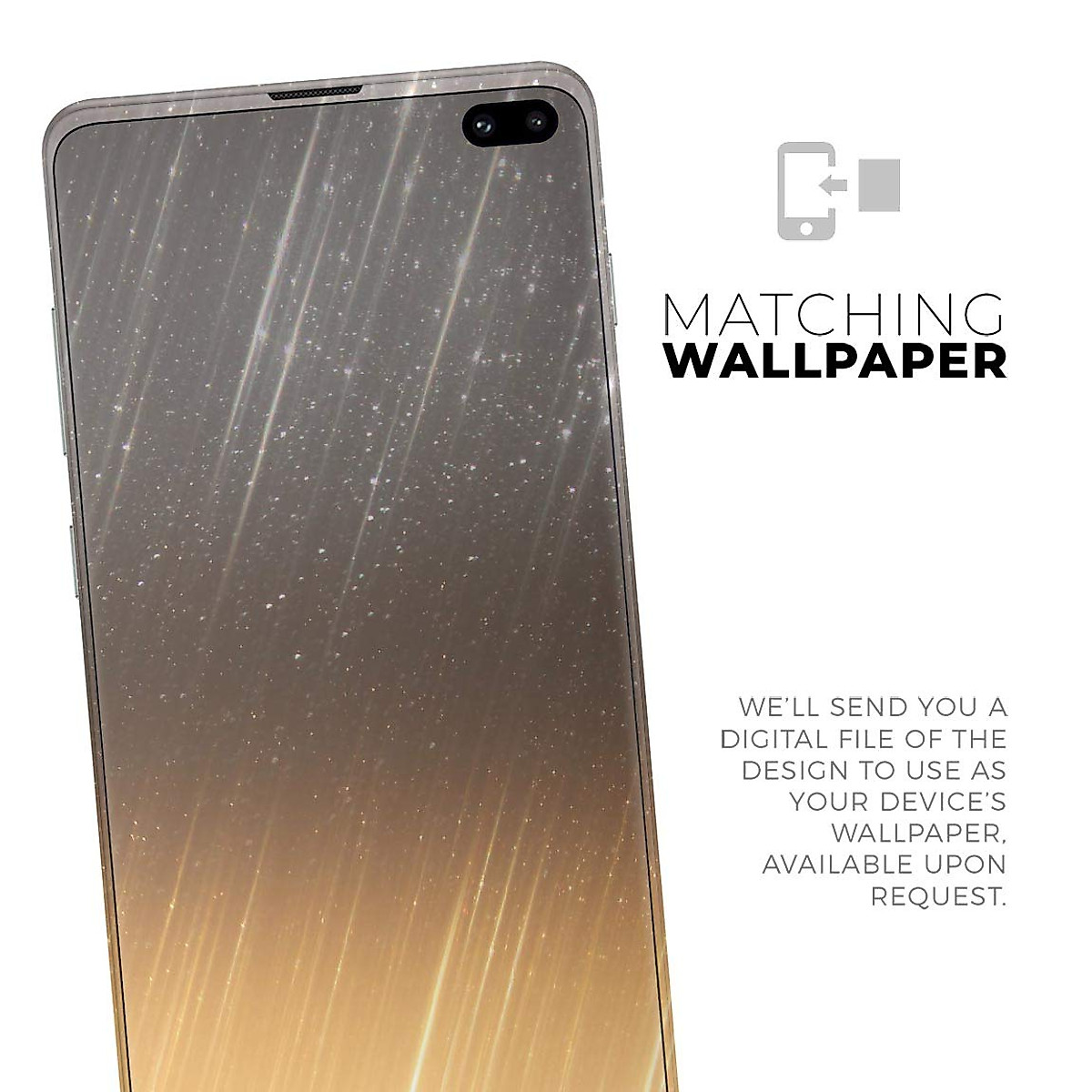 DesignSkinz Scratched Gold and Silver Surface Protective Vinyl Decal Wrap Skin Cover Compatible with The Samsung Galaxy S20 (Screen Trim & Back Glass Skin)