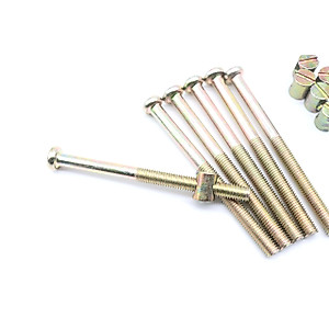 binifiMux Half Thread M8 x 100mm Furniture Barrel Screws Bolt Nuts Set for Beds Chairs 6 Set, Bunk Bed Screws, Bunk Bed Bolts, Bunk Bed Hardware, Bed Frame Bolts