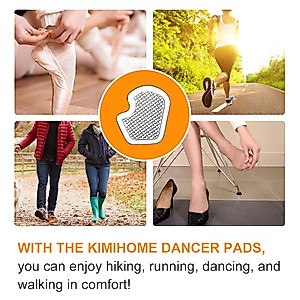 Kimihome Metatarsal Pads 8 Count Gel Cushions, Ball of Foot Cushion Protect and Relieve Metatarsal, Sesamoid, Ball of Foot Pain - 4 Pairs