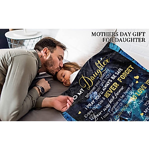 WSYEAR Mothers Day Birthday Gifts for Daughter Adult,Daughter Gifts from Dad Daughter Blanket for Mother's Day Birthday Anniversary Wedding 60X50