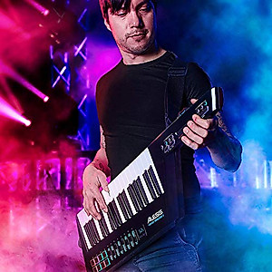 Alesis Vortex Wireless 2 - High-Performance USB MIDI Wireless Keytar Controller with Professional Software Suite Included,Black