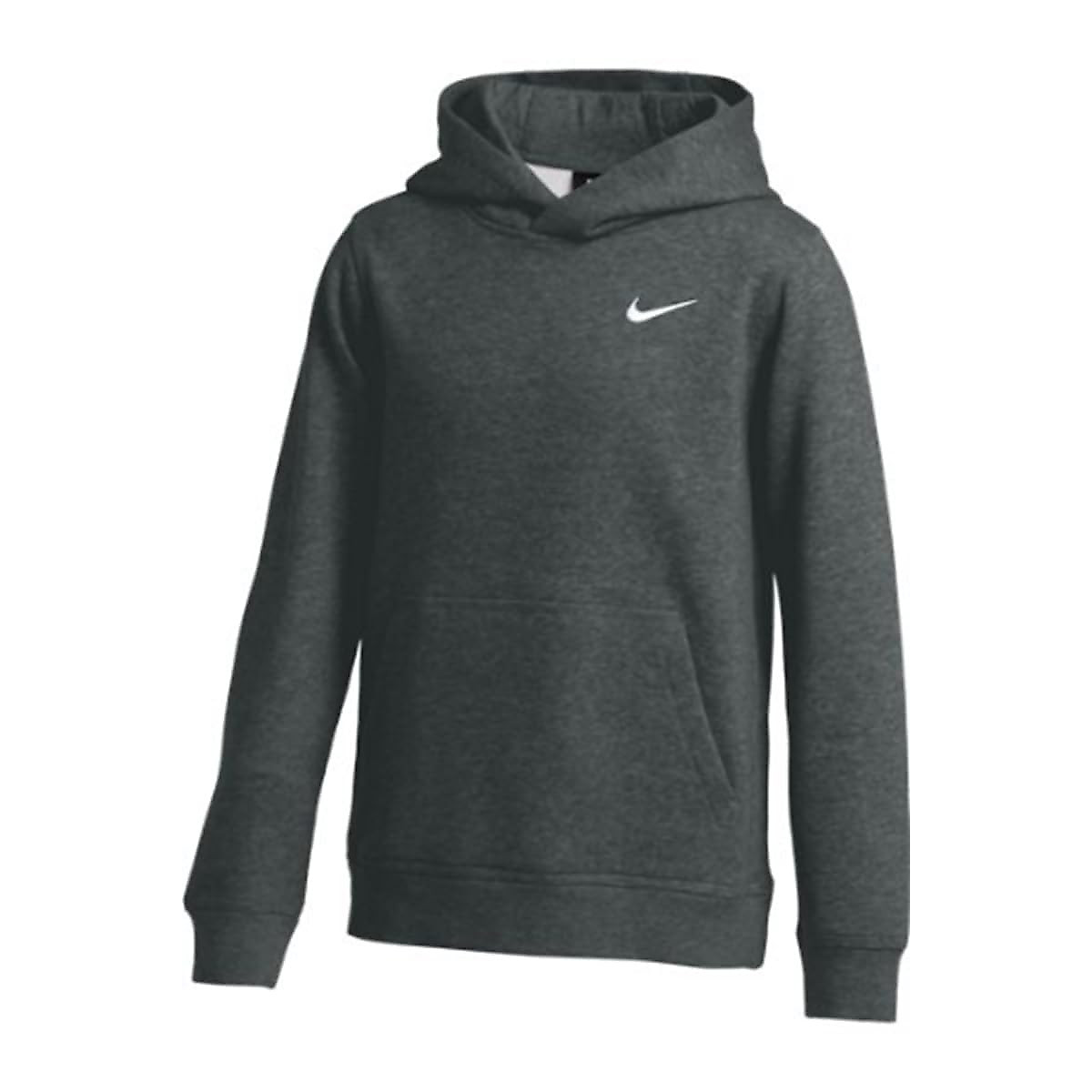 Nike Youth Fleece Pullover Hoodie (Anthracite, Small)