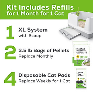 Purina Tidy Cats Non Clumping Litter System, Breeze XL All-in-One Odor Control & Easy Clean Multi Cat Box - 18 lb. Box