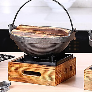 Cast Iron Nabe Pot Iron Soup Pot Cast Iron Stock Pot Non- Stick Cooking Pot Soup Pot Japanese Hot Pot Saucepan Stew Pot Casserole Pot Oven Pot With Furnace Sukiyaki Hot Pot Sukiyaki Hot Pot