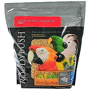 RoudyBush High Energy Breeder Bird Food, Crumbles, 44-Ounce