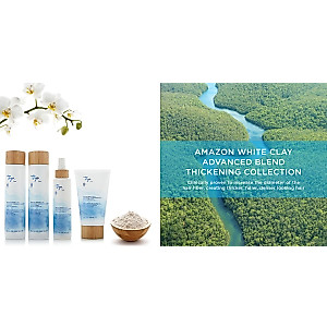 Taya Beauty Amazon White Clay Advanced Blend Thickening Shampoo and Conditioner Duo - Infuse Bounce and Body Into Lifeless and Thin Hair - 8.5 fl oz Bottles