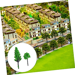 ibasenice 80 pcs Tree Scenics Trees Model Plastic Scene Train Railroad Architecture Woodland Diorama Project Mixed Crafts Supplies Landscape DIY Pine Layout Accessories for Mini Building