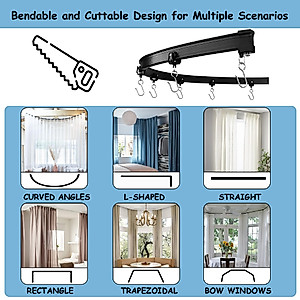 RoomDarkning Room Divider Curtains with Ceiling Track, 95% Blackout Heavy Track Ceiling Curtains Noise Reduction Privacy Curtain Track System Kits, 15 ft Wide x 8 ft Tall, Grey, 1 Panel