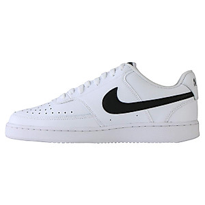 Nike Men's Court Vision Low Sneaker, White/Blackwhite, 10