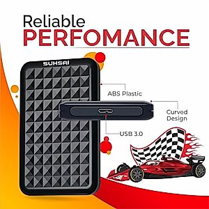 SUHSAI External Hard Drive 500GB High Speed Data Transfer USB 3.0 Hard Disk 2.5inch Memory Expansion Data Storage & Portable Backup HDD Compatible with PC, Computer, MacBook, Chromebook
