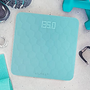 Greater Goods Silicone Bathroom Scale - Premium Bathroom Scale for Measuring Weight, Perfect for Nutrition and Fitness | Comes with Designer Silicone Cover | Designed in St. Louis (Aqua)
