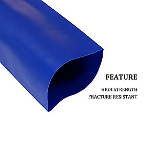 POOLWHALE 1-1/2" x 100' Economy Blue Backwash Hose with Clamps, General Purpose Reinforced PVC Lay-Flat Water Discharge Hose,for Use While Back-Washing Filters and Draining Pools