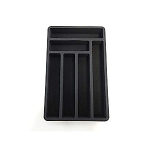 Polar Whale Flatware Silverware Drawer Organizer for Rv and Campers Cutlery Forks Knives Spoons Non-Slip Waterproof Compact Tray Insert 9.5 X 14.9 X 2 Inch 6 Slot Great for Home Kitchen