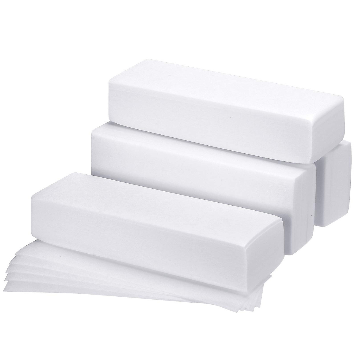 400 Non-Woven Waxing Strips for Facial, Body, and Bikini Hair Removal (White)