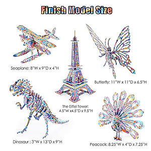 BEARUN 3D Coloring Puzzle Set, Arts and Crafts for Girls and Boys Age 6 7 8 9 10 11 12 Year Old, Fun Educational Painting Crafts Kit with Supplies for Kids, Birthday Toy Gift for Kids