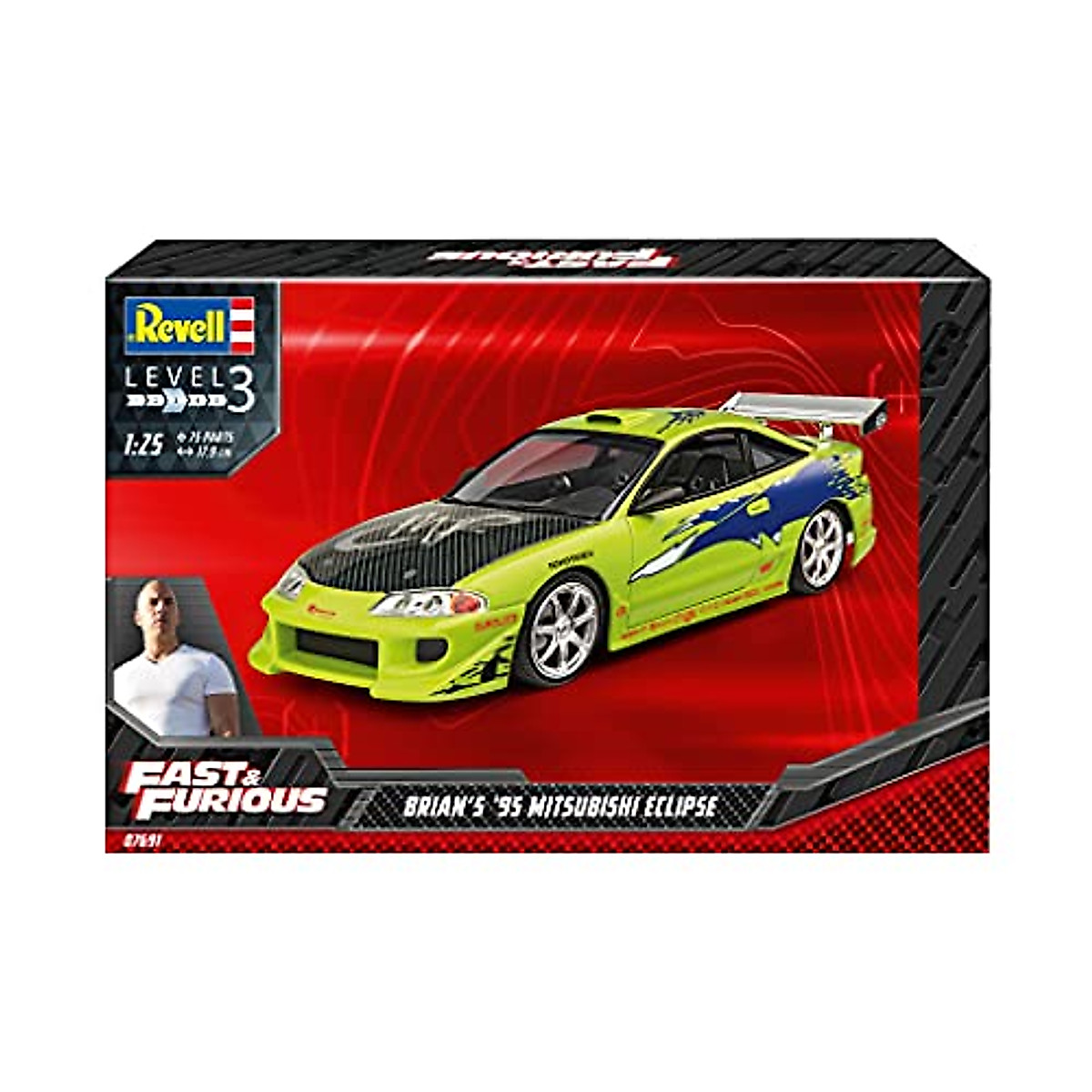 Revell 07691 Brian's 1995 Mitsubishi Eclipse (Fast & Furious) 1:25 Scale Model Kit