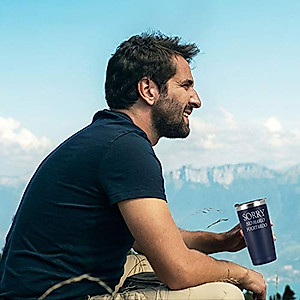 Sorry No Hablo Fuctardo Travel Tumbler Funny Birthday Christmas Gifts for Friends Dad Mom Sister Brother Family Coworkers, 20oz Insulated Stainless Steel Tumbler with Lid and Straw, Navy Blue