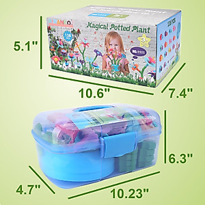 BIRANCO. Flower Garden Building Set - Grow up! Fun Stacking Toys for Toddlers and Kids Age 3-6 Year Olds, Educational Activity for Preschool, Cool STEM Gardening Gifts for Girls (138 PCS)