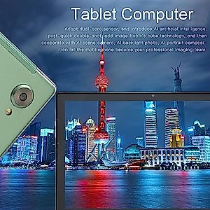 fannay Tablet PC, 10.1 Inch 2-in-1 Tablet Fast Charge 8GB 256GB 8 Core CPU 100‑240V for Android 12 for Entertainment Clear Dual Speakers with Keyboard (US Plug)