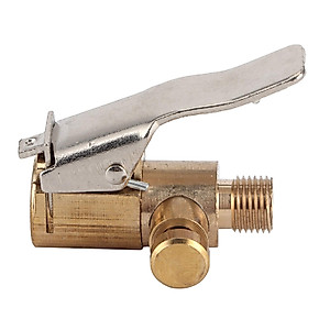 Tire Inflator Chuck, Brass Air Chuck Open,Tire Inflator Chuck Tyre Quick Inflation Clip Clamp Connector for Car Motorcycle with Valve