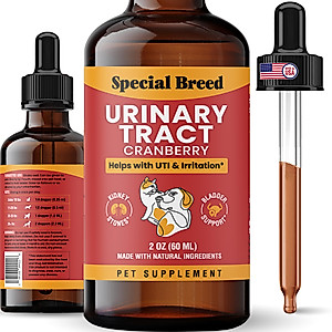 Urinary Tract Infection Treatment for Cats and Dogs - Cranberry UTI Supplement, Kidney and Bladder Support, 2 oz
