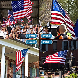 Barcetine American Flag Poles for Outside House - 5ft Tangle Free Flag Pole for House with Holder Bracket,Residential Flagpole Kit for Outdoor Porch Garage Boat Truck - Black