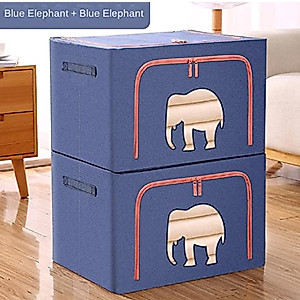 KBREE Wardrobe Storage Box Large Size Clothes Quilt Storage Box Fabric Dormitory Extra Large Household Folding Storage Box