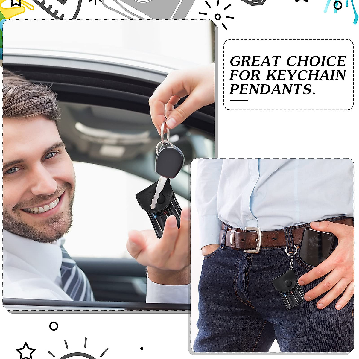 24 Sets Mini Screwdriver Set with Keychain Small Keychain Screwdriver Bulk Includes 2 Flathead Screwdrivers and 1 Crossing Screwdriver in a Portable Pouch for Adults Men Fathers Gifts Party Favors