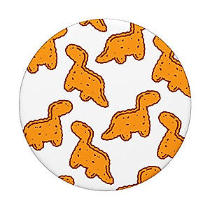 Cute Dino T-Rex Chicken Nugget Pattern Funny Tyrannosaurus PopSockets PopGrip: Swappable Grip for Phones & Tablets