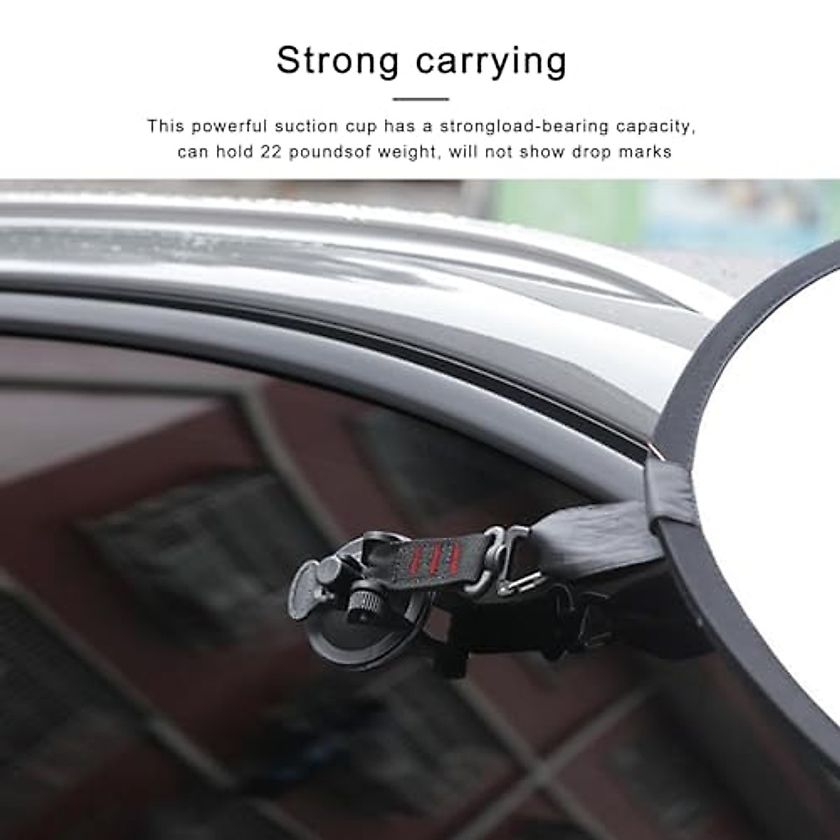 Crynod Pack-4 Heavy Duty Suction Cup Hooks, 7.0 Inches x 2.7 Inches Tent Hooks, Automobile Camping Tie Down Tarp Accessories, Universal for Most Cars, Trucks and Vans (Green)