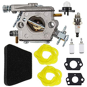 AUTOKAY 545081885 Carburetor Fits for Walbro W-20 WT-324 WT-624 Carb Carby Craftsman Poulan Sears with Fuel Filter Spark Plug