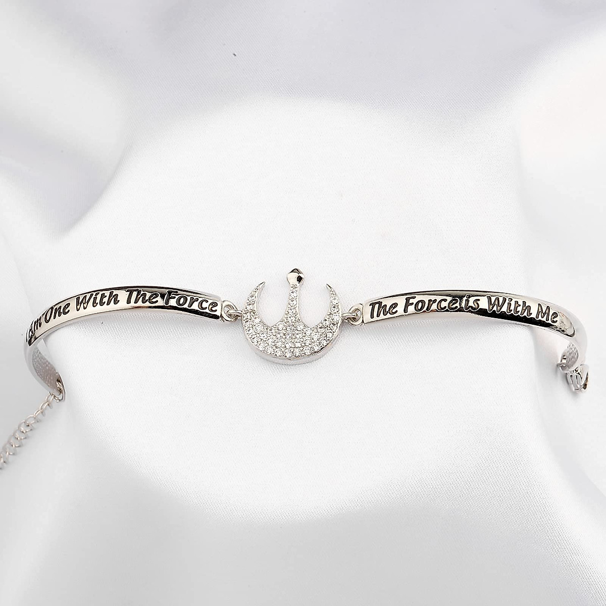 FOTAP The Force Bracelet I Am One with The Force The Force is with Me Jewelry Funny Gift (S- Force Bracelet)
