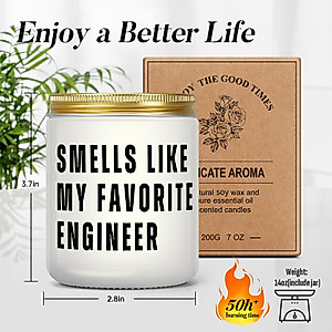 Engineer Gifts - Thank You, Graduation, Retirement Gift for Engineer, Birthday Christmas Gift for Engineering Student Civil Mechanical Software Future Engineer, Funny Appreciation Candle for Men Women