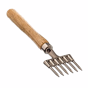 Ice Chipper with Wooden Handle, 8-Inch Ice/Chocolate Chipper by Tezzorio, Commercial Quality