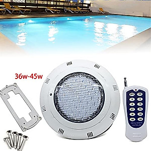 TBVECHI Pool Light 12V 36W Submersible Led Pool Light 7 Colors Changing Underwater RGB LED Pool Light IP68 Waterproof with Remote for Inground Swimming Pool Light
