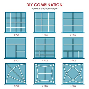 Ptanok 45 Pack Drawer Dividers, Plastic Adjustable Drawer Storage Organizer for Tidying Clutter Socks, Underwear, Makeup, Kitchen, Dresser White