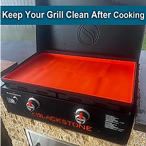 22" Silicone Mat for Blackstone Griddle Top, 100% Silicone Protective Mat Cover for Blackstone, Heavy Duty/Non Stick/Reusable Food-grade Silicone Grill Mat Protect Your Griddle from Dirt & Rust
