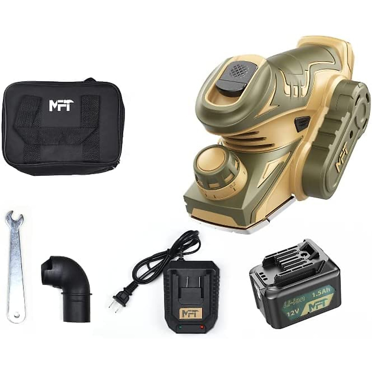 XtremepowerUS 12V Cordless Portable Planer 13,000 R/Min Electric Hand-Planer for Woodworking Planer Wood Planer Charger & Battery W/Storage Bag