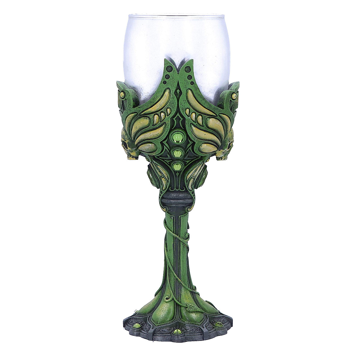 Nemesis Now Absinthe La Fee Verte Green Goblet Wine Glass, Polyresin, 1 Count (Pack of 1)