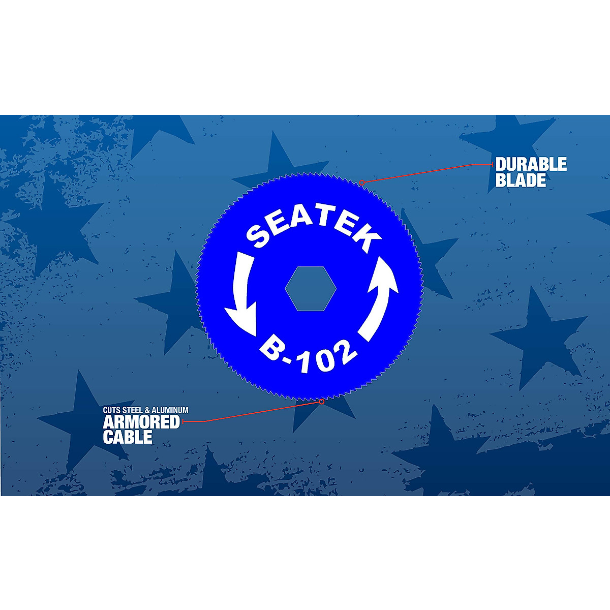 Southwire Tools B-102 Seatek RS/RF Standard Blade; Replacement Blade for All Roto-Split and Roto-Flex Models; for Use On Steel Casing and #10; Two Pack; Blue; Proudly Made in America