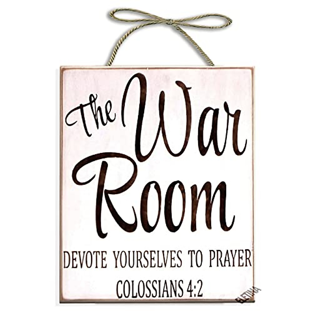 ELEtina Funny Retro Wooden Signs/War Room Printed Wooden Sign Colossians 42 Prayer Bible Signs 8x12 INCH