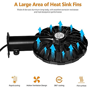 Bellanny 100W LED Barn Light, 10000LM 5000K Daylight White Commercial Street Light, Dusk to Dawn IP65 Waterproof Outdoor Security Area Light for Yard, Garage, Patio