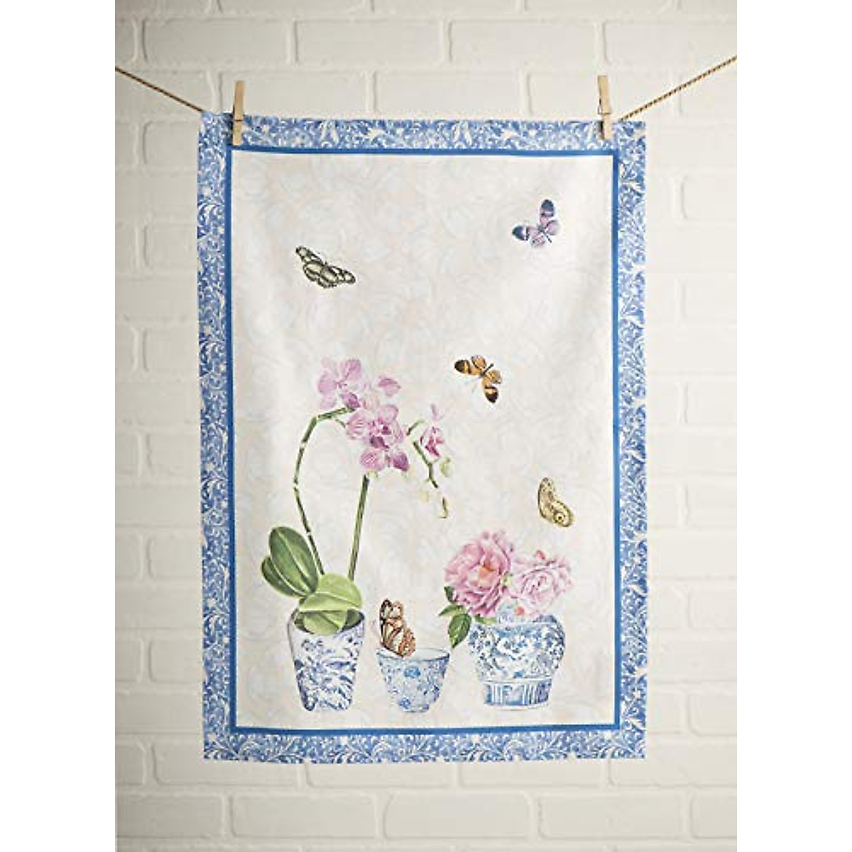 Maison d' Hermine Dish Cloth 100% Cotton Set of 3 Quick Drying Dish Towels for Gifts, Restaurant, Dining, Kitchen, Wedding, Parties & Tea, Canton - Spring/Summer