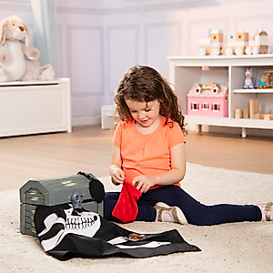 Melissa & Doug Wooden Pirate Chest Pretend Play Set