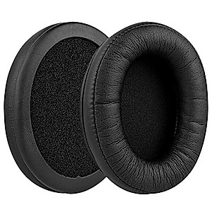 Geekria QuickFit Protein Leather Replacement Ear Pads for Sennheiser HD280 HD280-Pro HD281 HMD280 HMD281 Headphones Earpads, Headset Ear Cushion Repair Parts (Black)